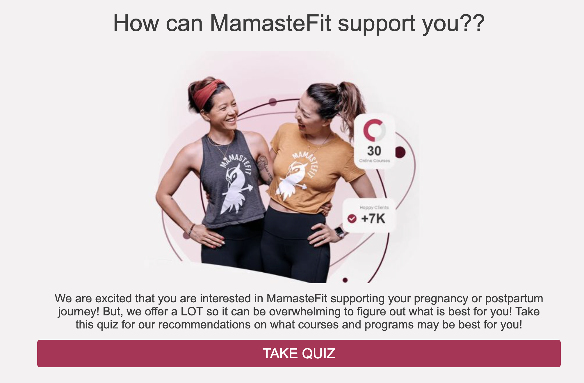 How MamasteFit helps customers find the right course with a quiz | Interact Blog